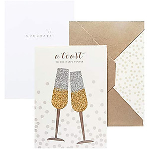 C.R. Gibson Handmade Engagement and Wedding Cards, Assorted 3pc, 5'' x 7''
