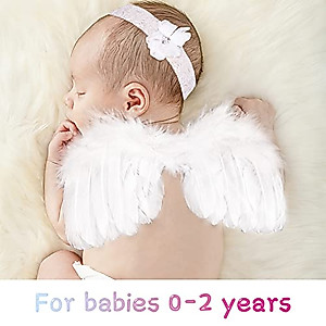 AMOR PRESENT 2PCS Newborn Angel Wing Outfit and 5PCS Newborn Photoshoot Clothes