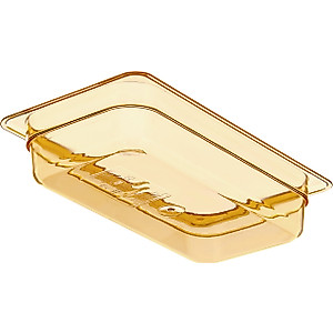 Carlisle FoodService Products 3086013 StorPlus High Heat Food Pan, 2.5" Deep, Third Size, Amber