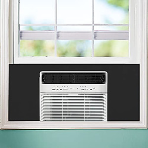 Flehomo Window AC Side Panel, Full Surround Insulation Window Air Conditioner Foam Panels, Insulated Side Panels Kit for Window AC Units for Winter and Summer, Black