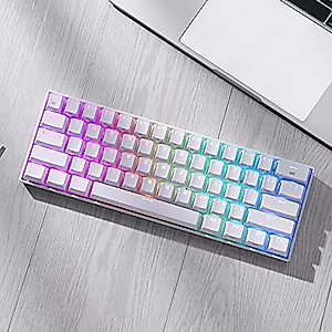 Redragon K530 Pro Draconic 60% Wireless RGB Mechanical Keyboard, BT/2.4Ghz/Wired 3-Mode 61 Keys Compact Gaming Keyboard w/Hot-Swap Socket, Free-Mod Plate Mounted PCB & Clicky Blue Switch