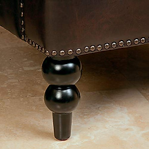 Christopher Knight Home Malone Leather Club Chair, Brown 28D x 29.5W x 33.5H Inch