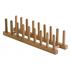 Lipper 887 Bamboo Plate Rack -Pot Lid Holder