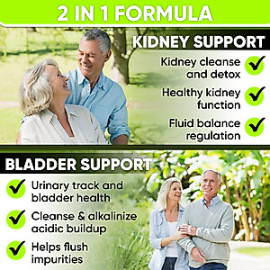 Kidney Cleanse Detox & Repair and Bladder Support- Kidney Support Supplement for Kidney Restore With Chanca Piedra,Cranberry, Juniper Berries for Kidney Detox and Bladder Health.60 Day Supply