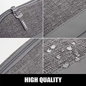 Sooez Wide-Opening Pencil Pen Case, Lightweight & Spacious Pencil Bag Pouch Box Organizer, Aesthetic Supply with Triangular Design for Adults, Grey