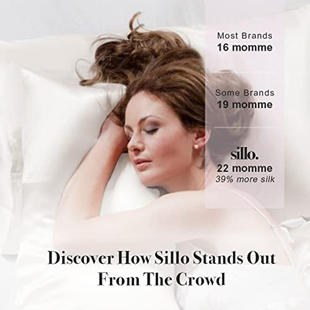 Sillo Silk Pillowcases for Hair and Skin – Anti Acne Pillow Case, Acne Pillowcase, Real Silk Pillowcase, Mulberry Silk Pillowcase Set of 2 with Wash Bag (Queen, Ivory White)