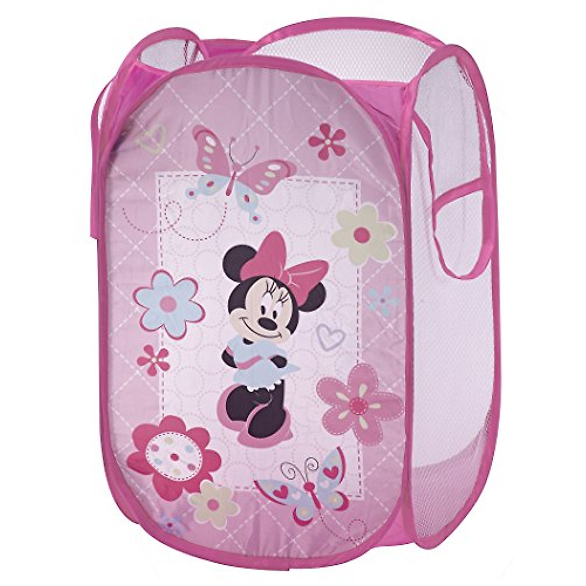 Disney Minnie Mouse Pop Up Hamper, Pink/Aqua