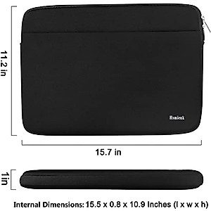 Laptop Case, Laptop Sleeve, 15.6 inch Laptop Bag Shockproof Protective Notebook Case with Accessory Pocket, Briefcase Carrying Laptop Cover for 15.6" HP, ASUS, Dell, Lenovo, Acer,Black