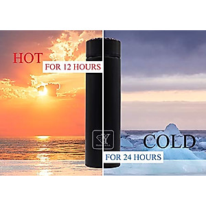 Diamond YA/Travel Mug Double Wall/water bottle/Coffee mug/tea Vacuum Flask/Tea Flask/Cold Brew Coffee Flaks17oz Tumbler with Tea Infuser & Strainer/Thermos Bag With Strap/Stainless Steel