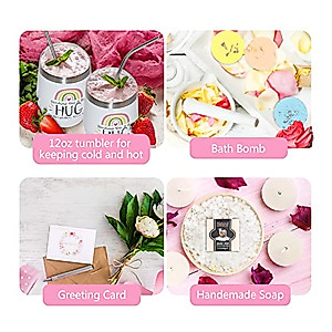 Get Well Soon Gifts for Women Self Care Gifts for Feel Better Spa Tumbler Relaxation Care Package for Encouragement Gift Thinking of You Box with Blanket Coffee Tumbler for Friends