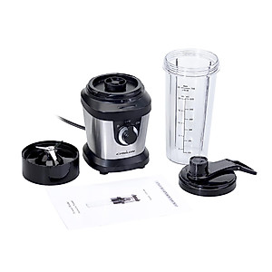 Smoothie Blender, Personal Blender for Protein Shakes Smoothies, 24 Oz BPA Free Travel Cup and Lid,Portable Blender, LED Display for Traveling Fruit Veggie Juicer & More-Black(400W)