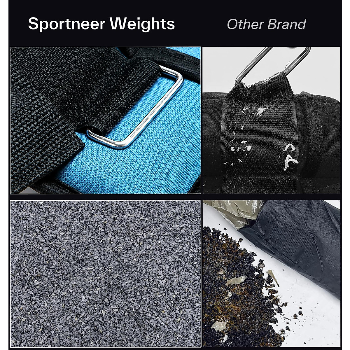 Sportneer Adjustable Ankle Weights 1 Pair 2 4 6 8 10Lbs Leg Weight Straps for Women Men, Weighted Ankle Weights Set for Gym, Fitness, Workout, 1-5 lbs Each Ankle, 1 Pair 2-10 lbs