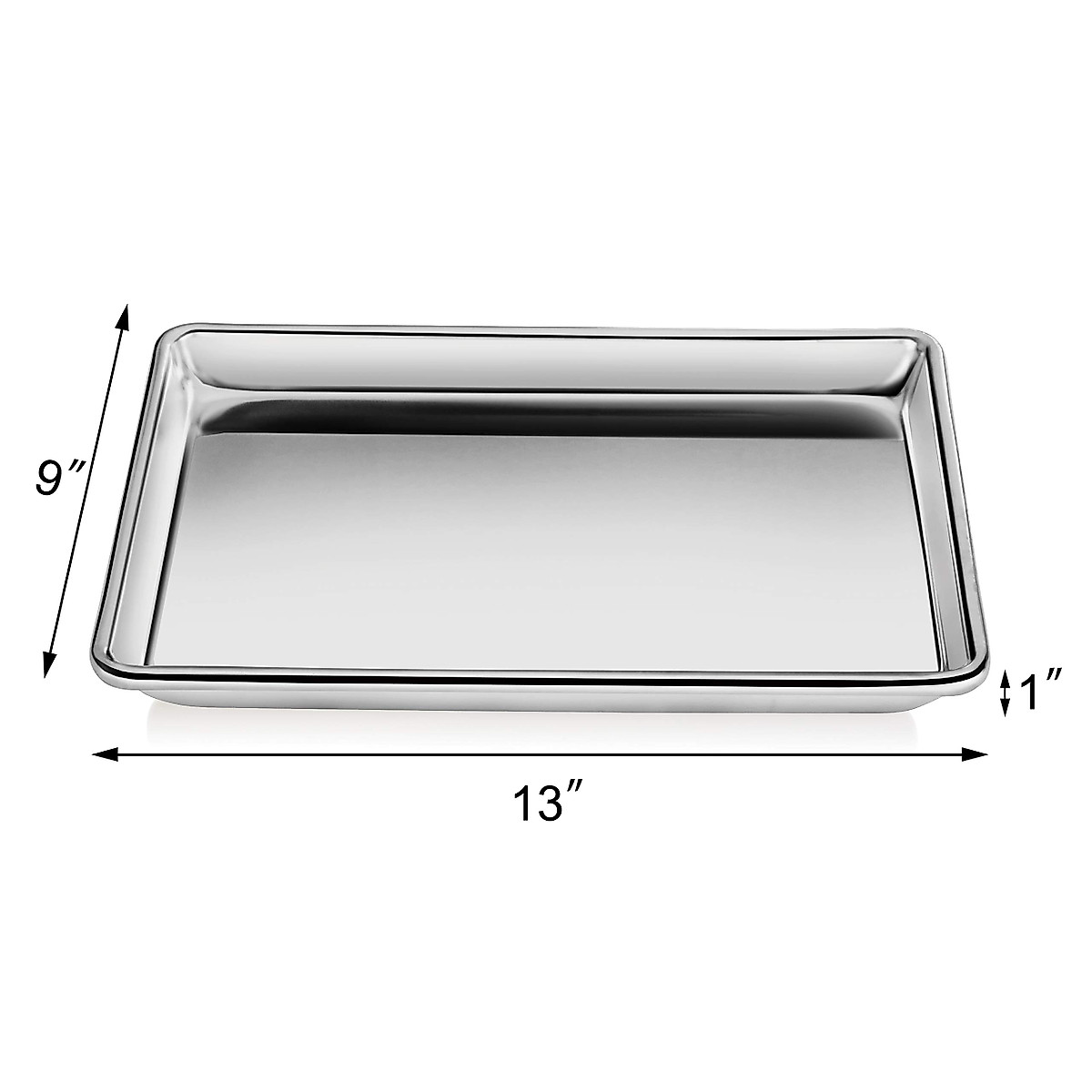 New Star Foodservice | Commercial-Grade Bun/Sheet Pan 18-Guage (9 x 13 x 1 inch (Quarter Size))
