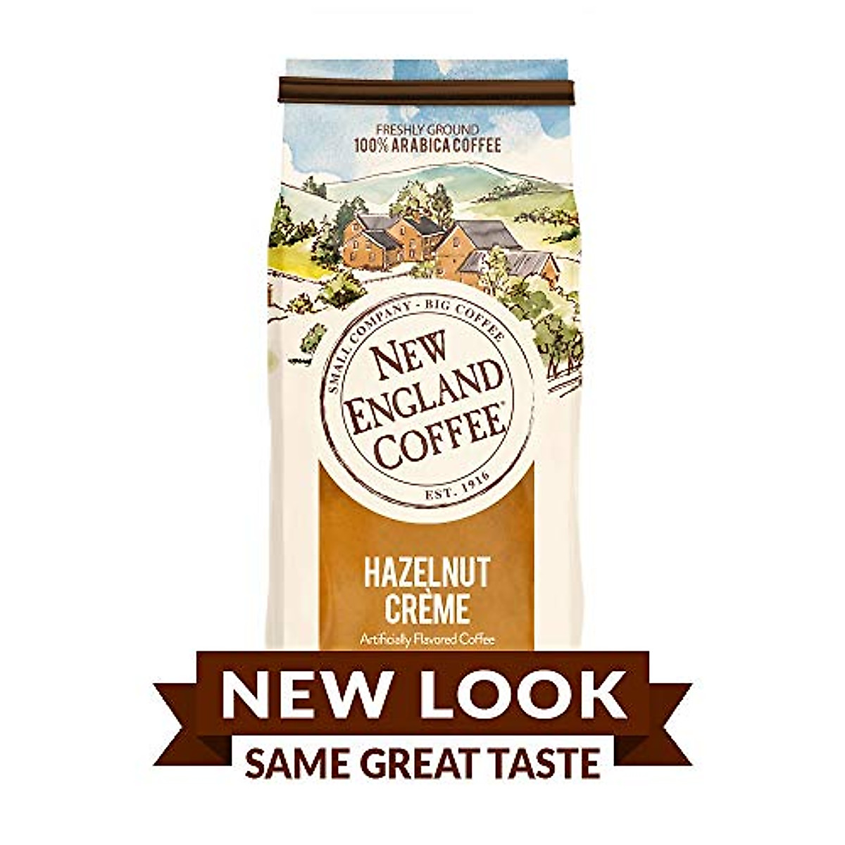 New England Coffee Hazelnut Crème Medium Roast Ground Coffee 22 oz. Bag