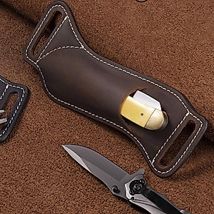 Fashion PU Covers Pouches PU Sheath Case Cover Small Sheath Perfect for Hiking Folding Sheath