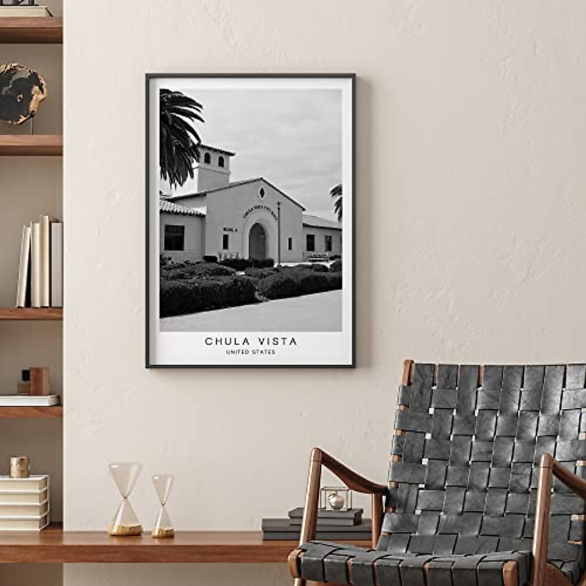 Dear Mapper Chula Vista United States View Abstract Road Modern Map Art Minimalist Painting Black and White Canvas Line Art Print Poster Art Line Paintings Home Decor (Set of 3 Unframed) (16x24inch)