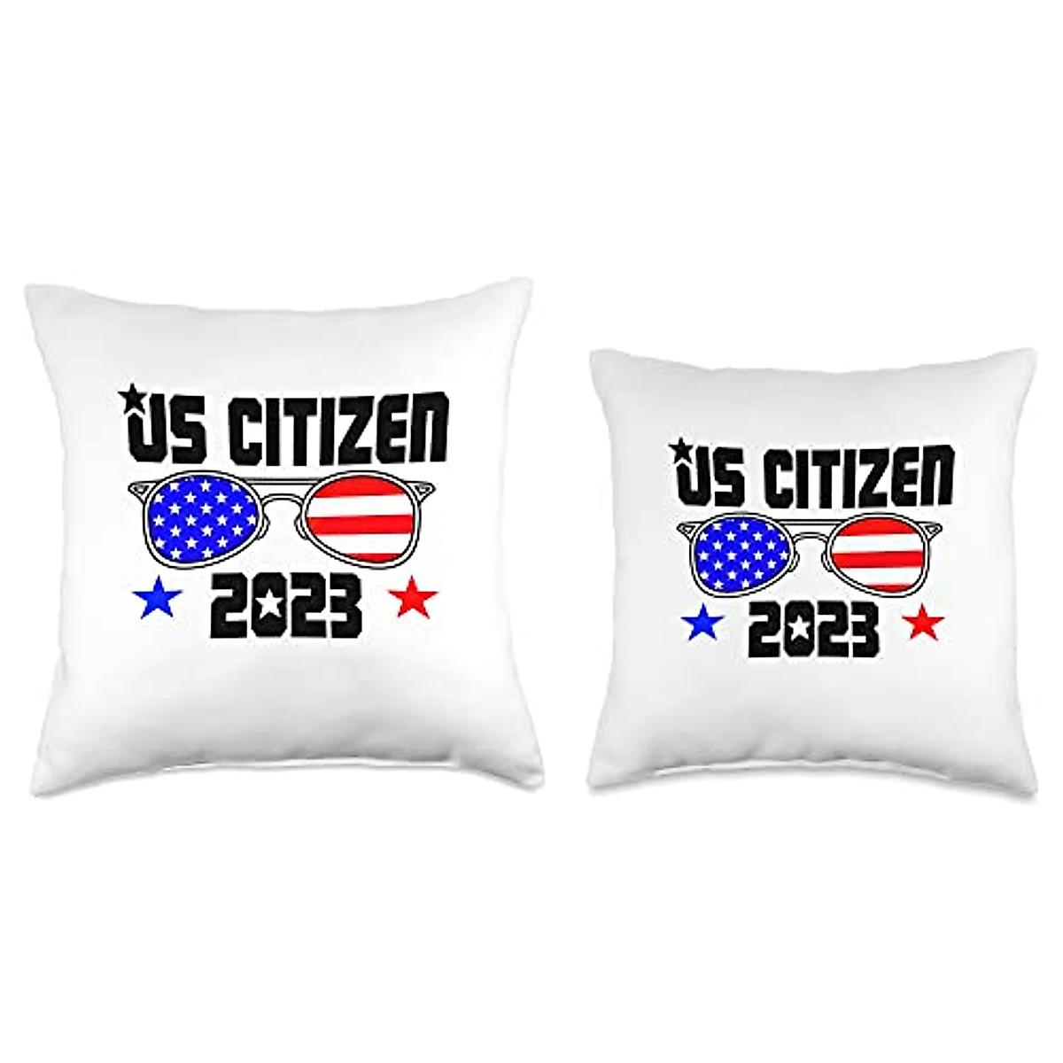 New US Citizen American Immigrant Citizenship Gift US Citizen 2023 USA Flag Proud American Citizenship Gifts Throw Pillow, 16x16, Multicolor