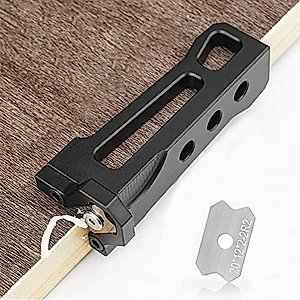 Woodworking Veneer Edge Trimmer - R1+R2 Chamfer Plane, Edge Banding Cutter, Manual Planer Blade, Burr Scraper for Board & Wood Surfaces