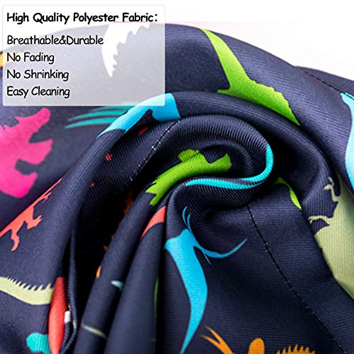 Nidoul Kids Apron for Boys Girls, Adjustable Childs Chef Apron with Pocket, Kitchen Bib Apron for Cooking Baking Art Painting Gardening-Dinosaur, 6-12Years