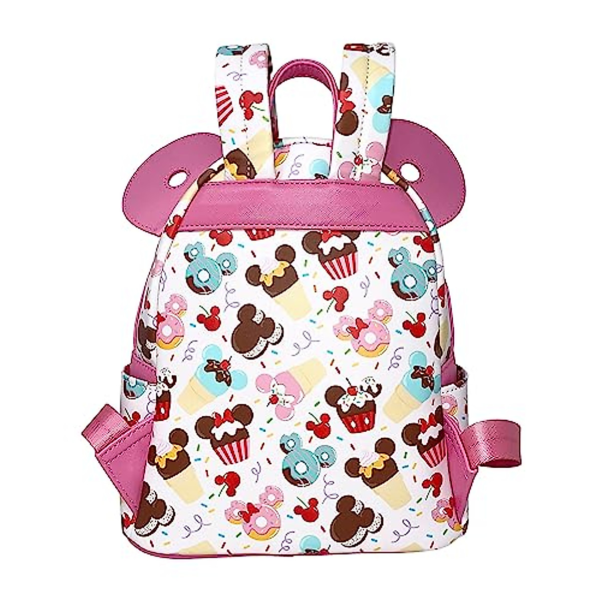 Loungefly Disney Mickey Mouse Cupcakes and Donuts Womens Double Strap Shoulder Bag Purse