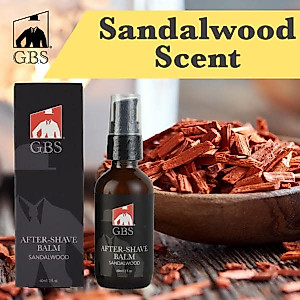 G.B.S Aftershave Balm Sandalwood, for Men - soothes razor burn, redness and irritation
