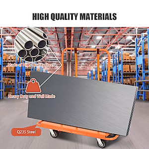 Heavy Duty Dolly Panel Dolly Drywall Sheet Board Cart with 5" Swivel Wheels 3000LBS Load Platform Truck Cart Plywood Dolly for Wall Panel, Wood Panel, Sheetrock Granite Sheet Tile Dolly Cart