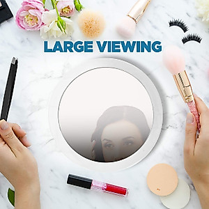 10X Magnifying Mirror & Slant Tweezers Set Makeup Application & Eyebrow Removal Essentials | Round Mirror With 3 Suction Cups & Stainless Steel Slant Tip Tweezer Use for Makeup Application 6 Inch