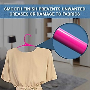 Kool Products Plastic Hangers - Tubular Clothes Hangers - Clothing Hangers - Heavy Duty Plastic Hangers Organize Adult Clothes Clever Design Reduce Creases Damages and Slips - Black Hangers - 25 Pack