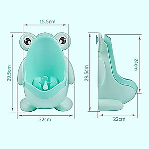Perezy Baby Boy Urinal Infant Toddler Cartoon Frog Wall-Mounted Hook Potty Toilet Training Stand Vertical Boys Pee Toilet-, Blue