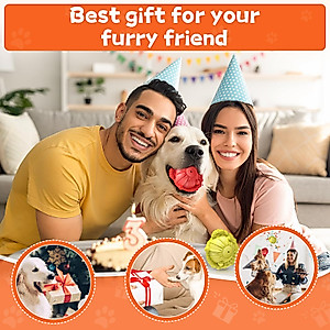 WOWBALA Dog Ball Toys 2Pack : Large Dog Chew Toys for Aggressive Chewers - Tough Pool Floating Dog Balls - Hard Rubber Dog Squeaky Toys for Small,Medium,Large Dogs