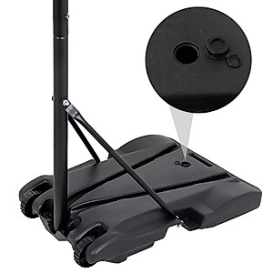 Portable Basketball Hoop for Kids Fun Yard Sports Height-Adjustable 5.4ft-7ft Goal 28" Mini Backboard System w/Wheels