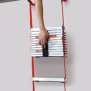 Hausse Retractable 3 Story Fire Escape Ladder, 25 Feet