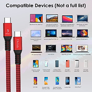 Dbilida 240W for Thunderbolt 3 Cable 40Gbps 6.6 ft, USB C Cable with PD 3.1, Single 8K/5K@60Hz, 4K 144Hz Dual 4K for iPhone 15/Plus/Pro/Pro Max, eGpu,MacBook Pro, Docking, Hub, SSD