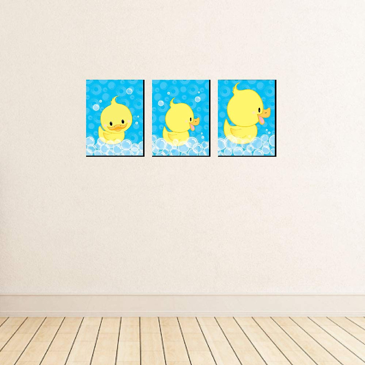 Big Dot of Happiness Ducky Duck - Rubber Ducky Nursery Wall Art and Kids Room Decorations - Gift Ideas - 7.5 x 10 inches - Set of 3 Prints