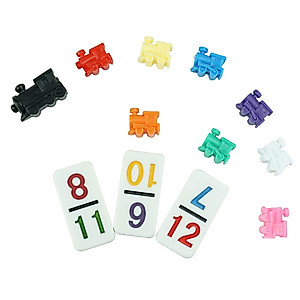 LEQUPLAY Mexican Train Number Dominoes Set Double 12 Dominoes 91 Tiles Games with Leather Box , Number Dominoes Set for Kids Adults and Family…