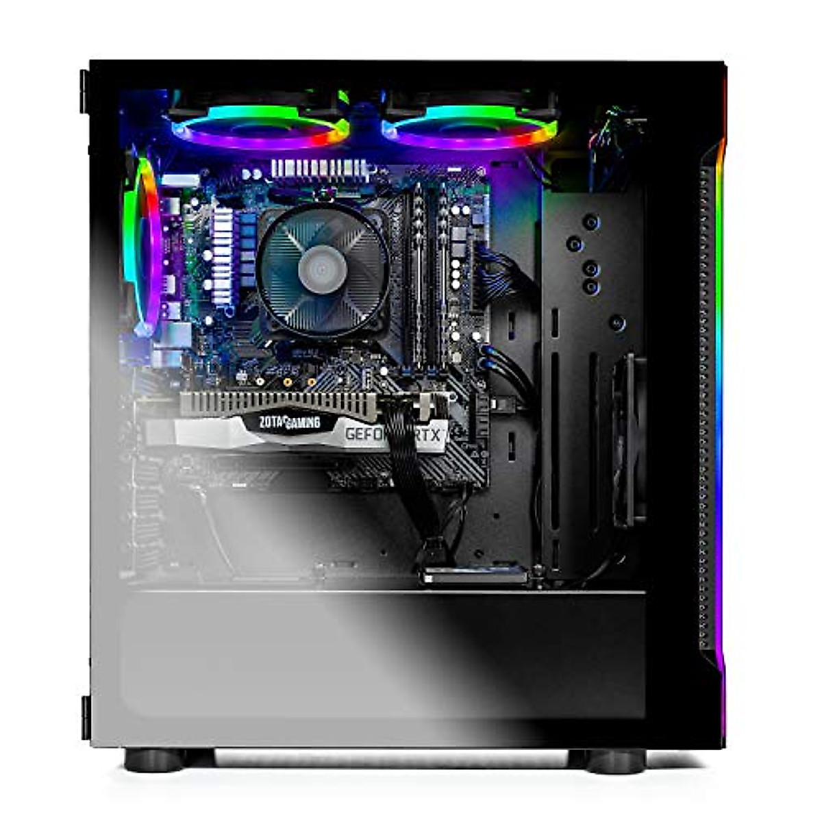 SkyTech Shadow 3.0 Gaming Computer PC Desktop - Ryzen 5 3600 6-Core 3.6GHz, RTX 2060 6G, 1TB SSD, 16GB DDR4 3000, RGB Fans, AC WiFi, Windows 10 Home 64-bit, Black