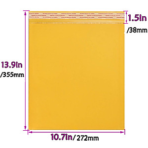 Acrux7 Bubble Mailers, 25 Pack Padded Envelopes 10x13 Inch, Self Seal Bubble Envelopes for Shipping and Packaging, Safely Ship Books