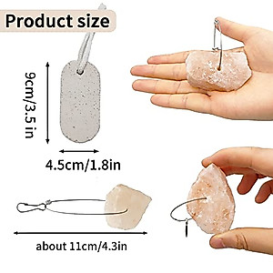 BNOSDM 12 Pack Small Animals Himalayan Salt Licks Set, 6 Rabbit Mineral Salt Blocks and 4 Hamster Teeth Grinding Stones Natural Bunny Chew Treat Toys for Rats Guinea Pigs Ferrets Chinchillas