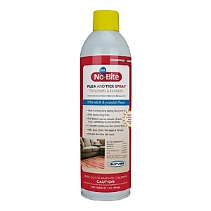 Durvet No Bite IGR Flea and Tick Spray, 16 Ounces, for Carpets and Furniture