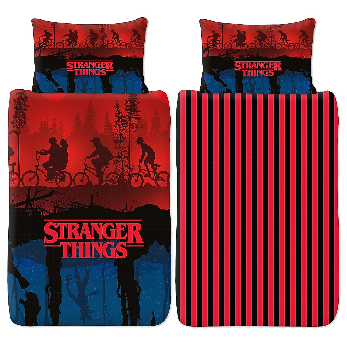 Stranger Things The Upside Down Single Duvet Cover and Pillowcase Set