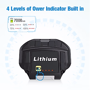 Powerextra 40V 7.0Ah Replacement Battery Compatible with Ryobi 40V Battery and Charger Kit for Ryobi OP4026 OP40601 OP4050A OP4040 OP4030 OP4050 with OP401 Ryobi 40V Charger