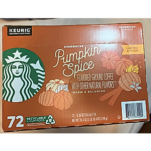 Starbuck's Pumpkin Spice Keurig k-cups (72-.36 oz)