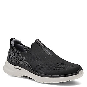 Skechers Men's Gowalk 6-Stretch Fit Slip-on Athletic Performance Walking Shoe, Black/Grey, 10