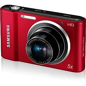 Samsung ST66 16 MP Compact Digital Camera - Red (EC-ST66ZZBPRUS)