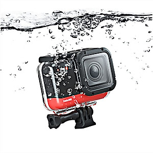 For Insta360 ONE R Sports Camera Case Protective Housing Insta360 ONE R Diving Cases Waterproof Housing 4K IPX8 Accessory Camera Accessories Anti-fall Bezel Protective Cases (Black) A458