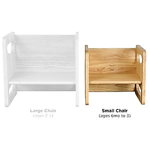 Montessori Weaning Table and Chair (12 inch) - Solid Wooden Toddler Chair/Table - Cube Chair for Toddlers - Hardwood - Kids Montessori Furniture