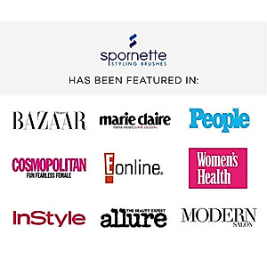 Spornette Big Wonder Teasing Brush, Boar & Tourmaline Nylon Bristles - Tapered Handle for Back Brushing & Combing, Creating Volume, Teasing, & Slicking Hair for Updos (Black)