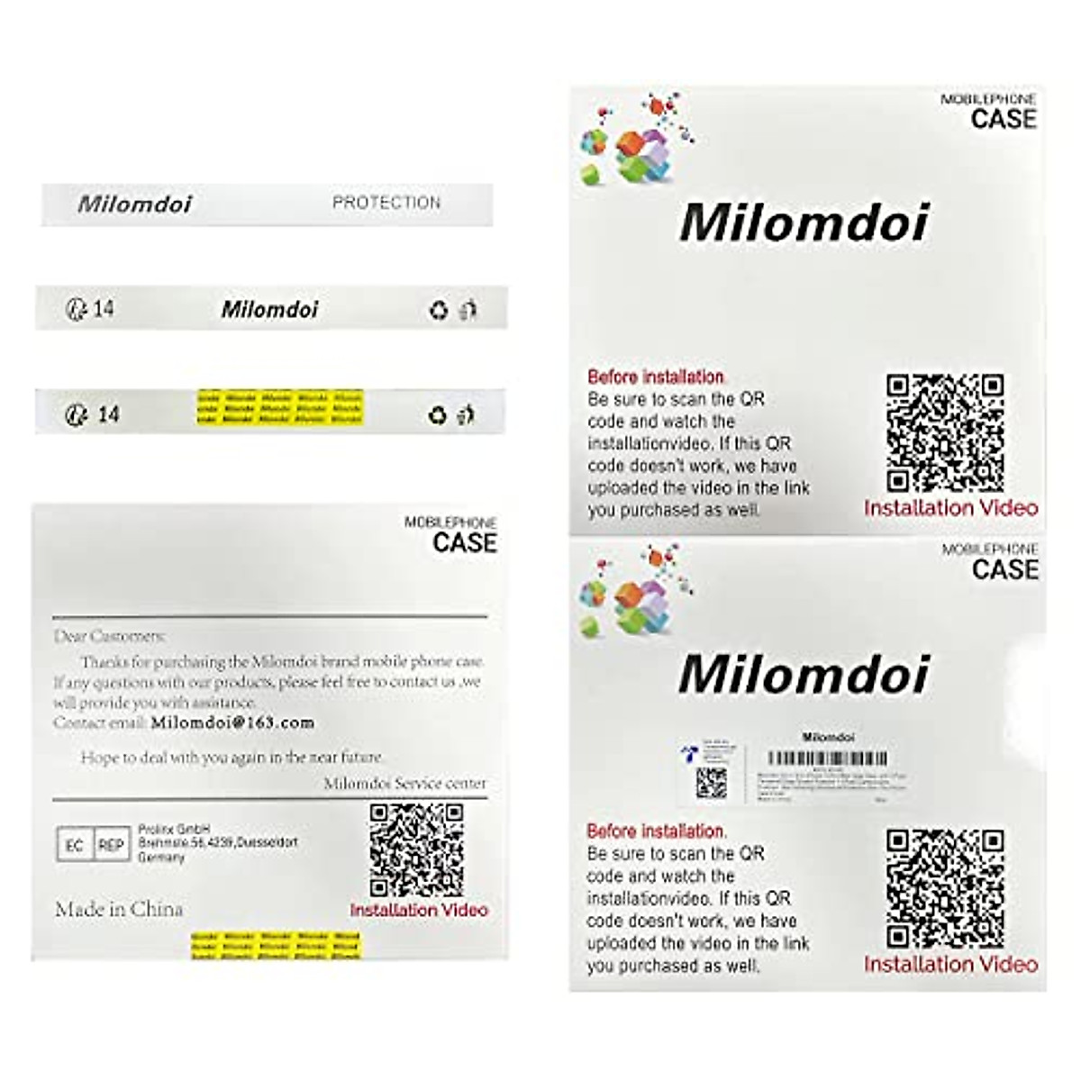 Milomdoi [10 in 1 for iPhone 14 Pro Max Case Clear with 3 Pack Screen Protector Accessories 3 Pack Camera Lens Cover Protective Slim Thin Cute Phone Cases Funda Suitable with MagSafe Women Men