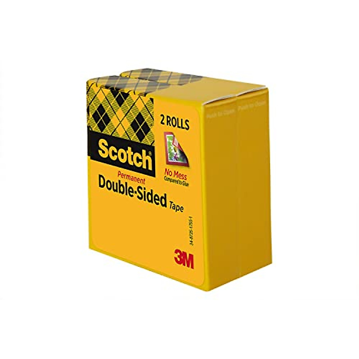 Scotch Double Sided Tape, 1/2 in x 1296 in, 2 Boxes/Pack (665-2P12-36)