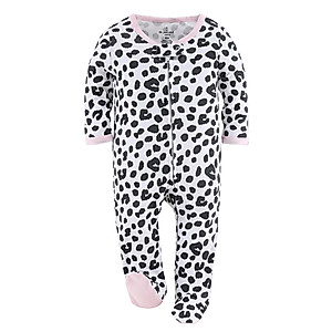 The Peanutshell Baby Sleepers for Girls Set of 3 - Newborn Baby Clothes, Soft Cotton Girl Footed Pajamas, Newborns & Infants Clothes Gift Set - Rainbow Dinosaur